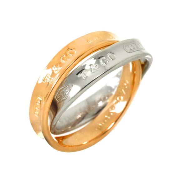 Tiffany & Co. | Jewelry | Tiffany Co Interlocking Ring Size 65 8k Gold ...